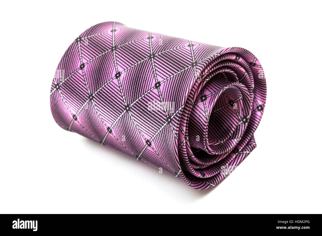 folded purple necktie on a white background Stock Photo - Alamy