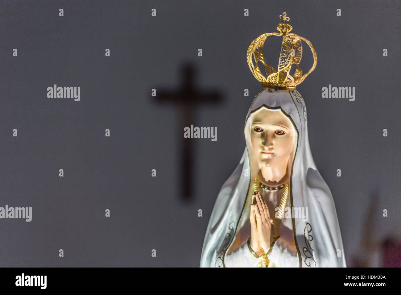 Closeup of Our Lady of the Holy Rosary Stock Photo - Alamy
