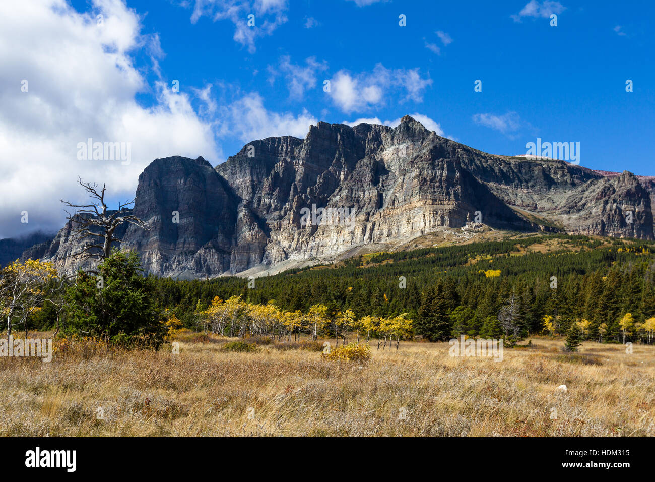beautiful landscape in the mountains of Glacier National Park in ...
