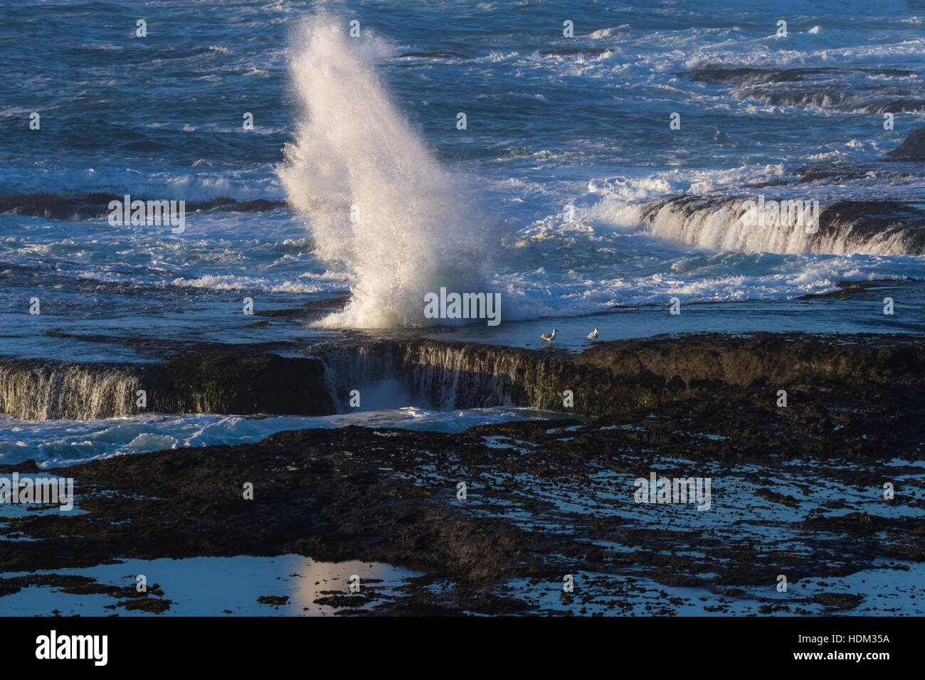 powerful scene with crashing waves creating a dramatic explosion on ...