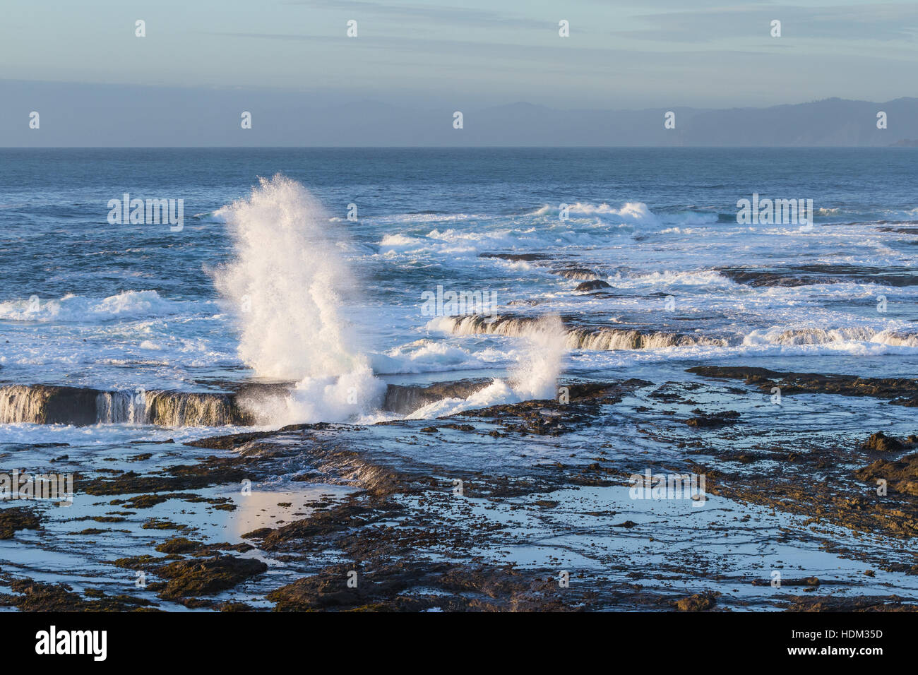 powerful scene with crashing waves creating a dramatic explosion on ...