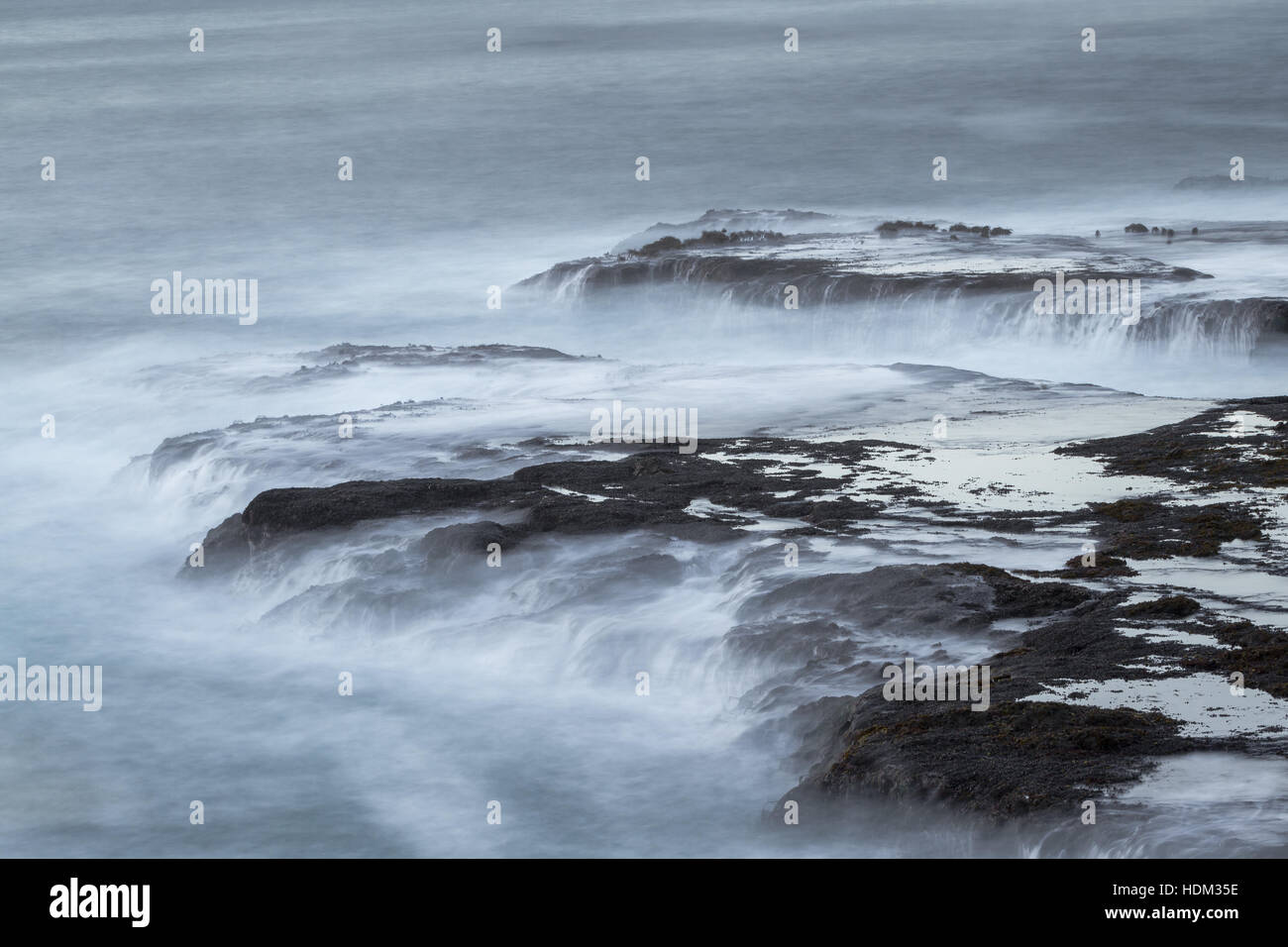 rough seas captured with a slow shutter speed creating a relaxing scene ...