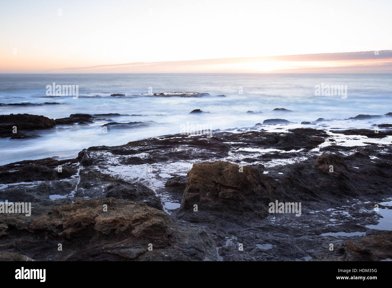 rough seas captured with a slow shutter speed creating a relaxing scene ...