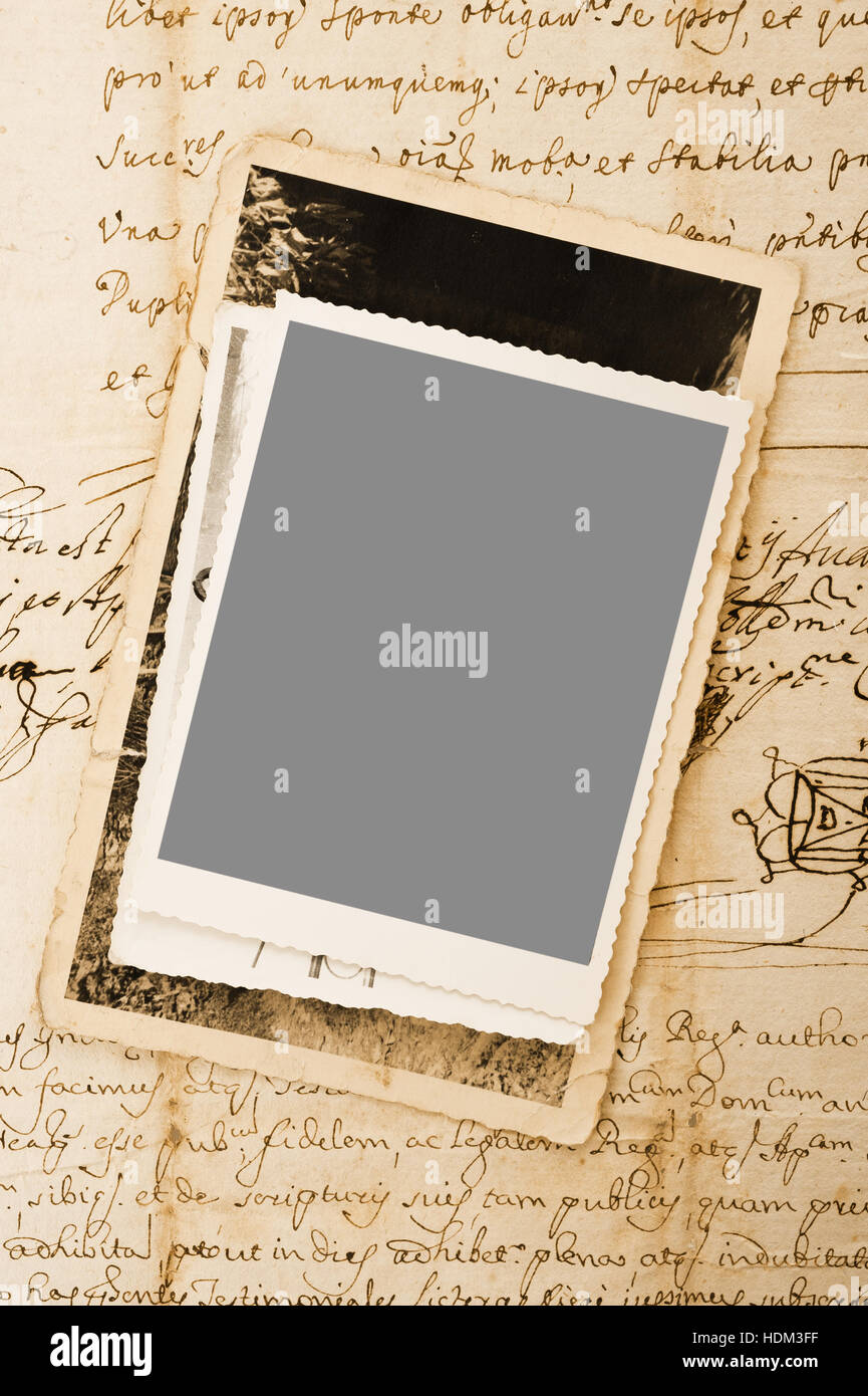 old letter with old pictures Stock Photo - Alamy