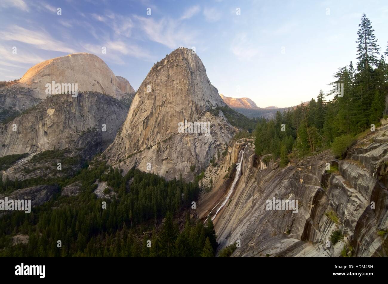 Half Dome, Liberty Cap and nevada Falls in Yosemite National Park ...