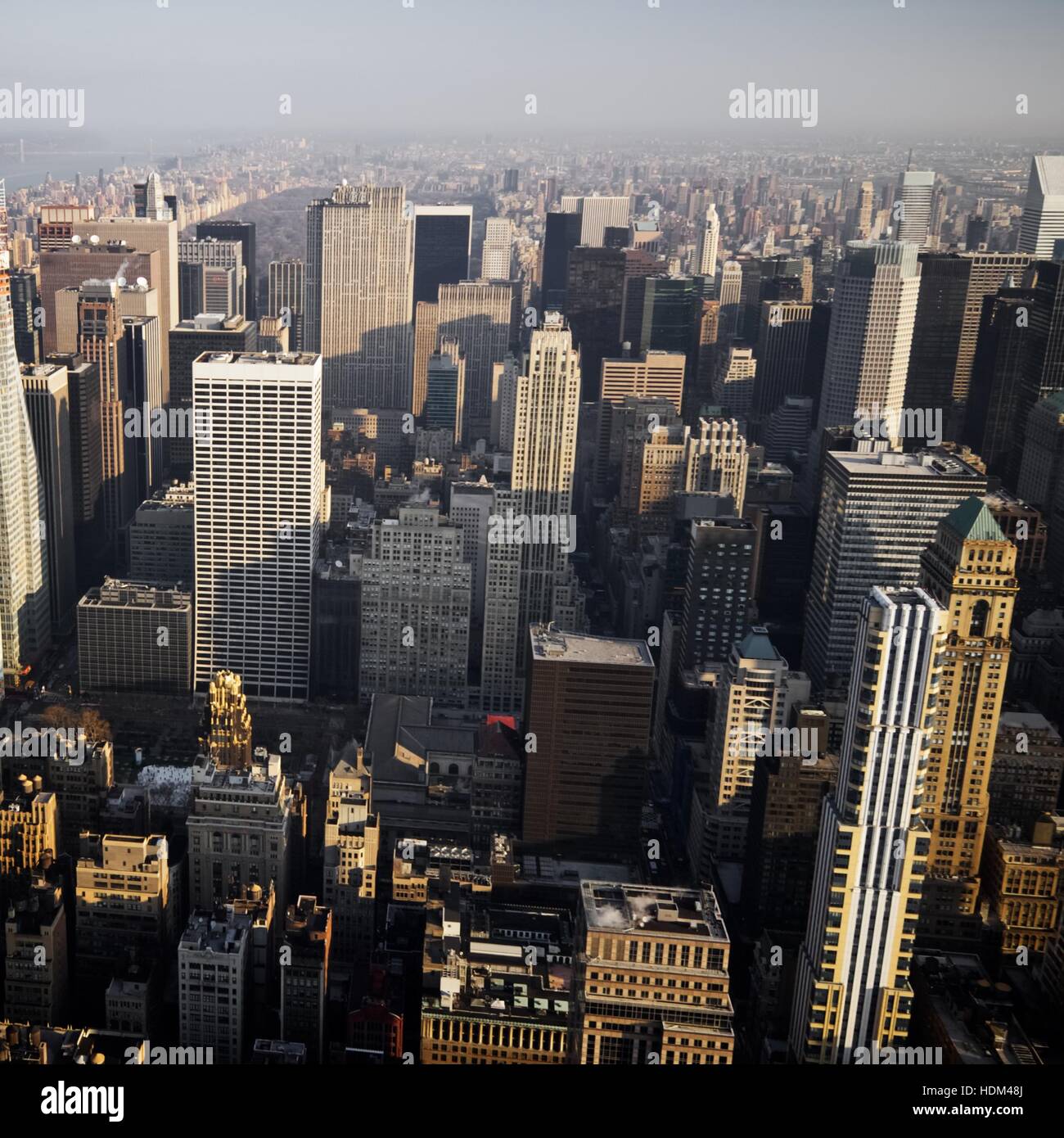 Aerial view in Manhattan, New York, United States Stock Photo - Alamy