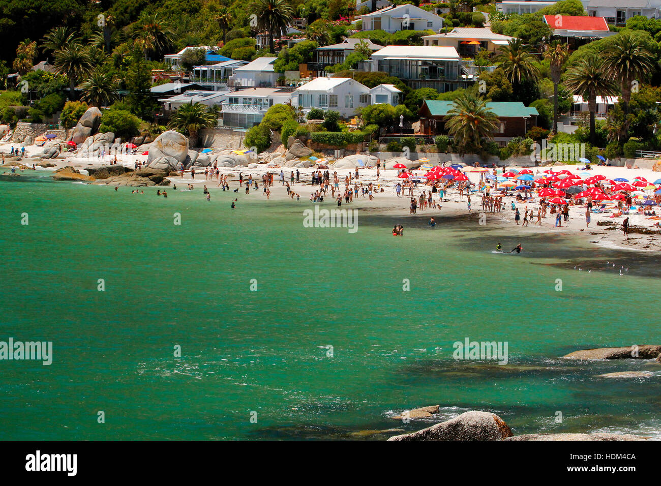 Cape Town's Clifton Fourth Beach on a summer;s day. This is one of the ...