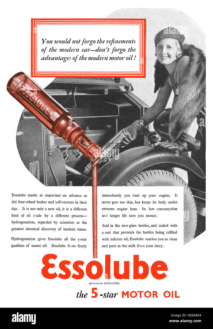 Vintage advert oil hi-res stock photography and images - Alamy