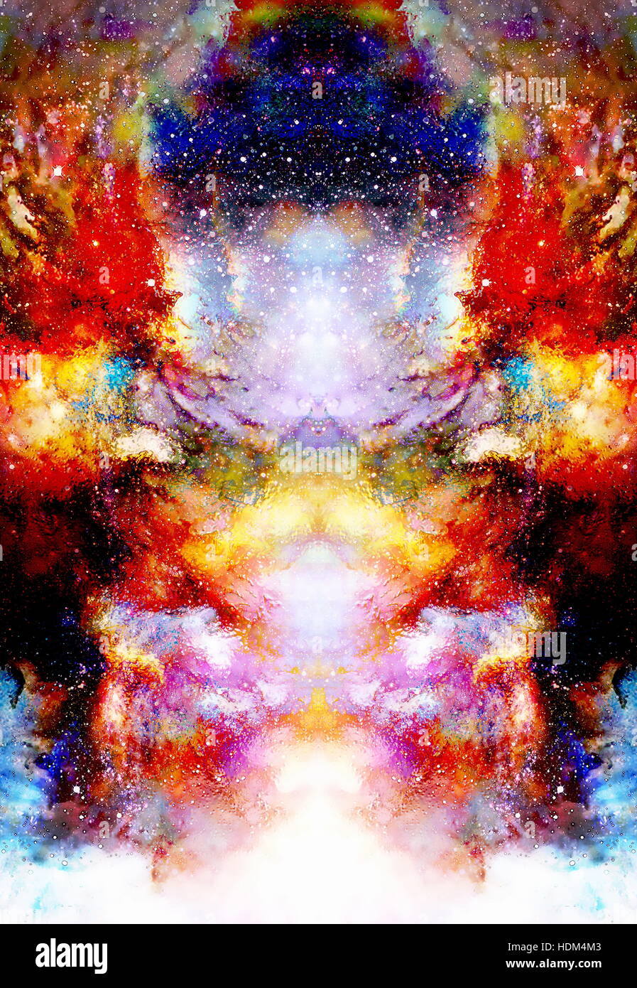 Cosmic space and stars, cosmic abstract background and glass effect ...