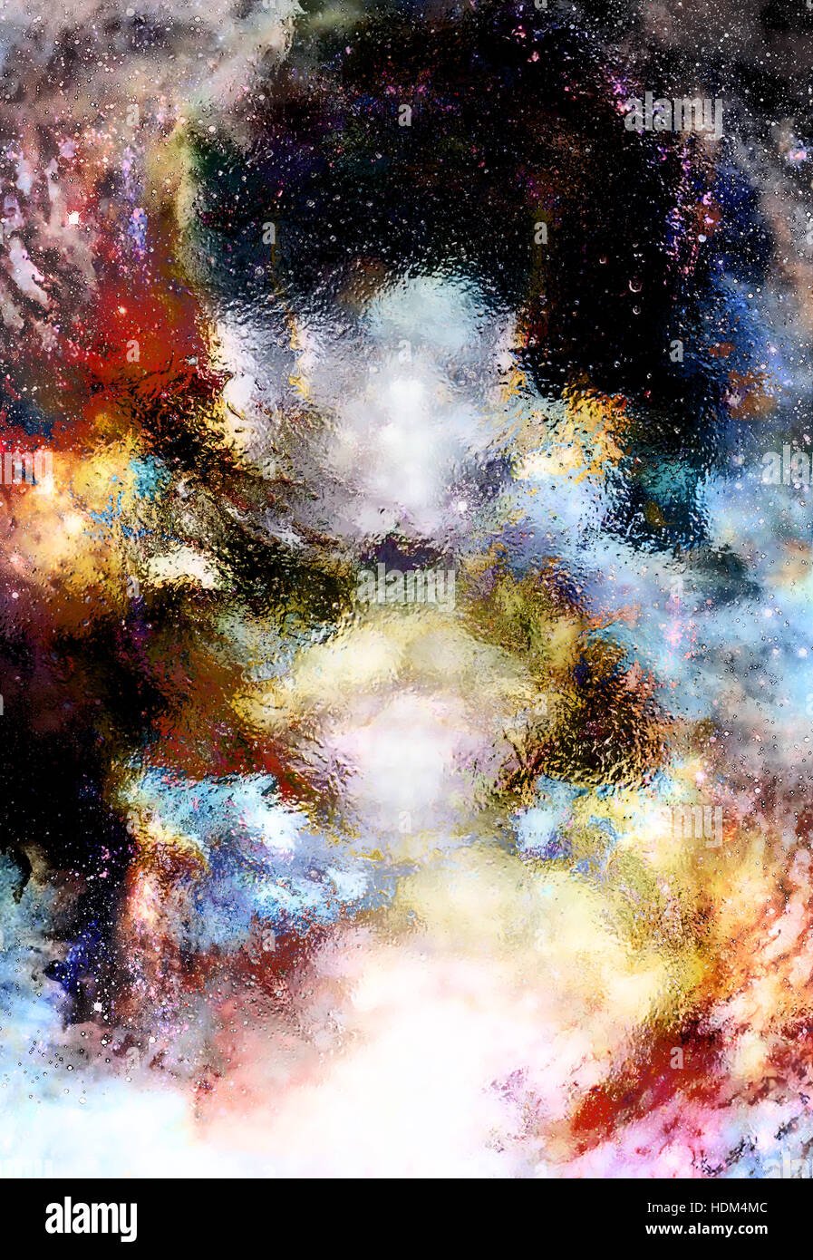 Cosmic space and stars, cosmic abstract background and glass effect ...