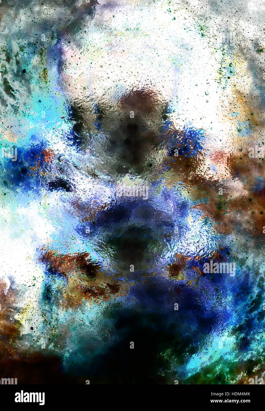 Cosmic space and stars, cosmic abstract background and glass effect ...
