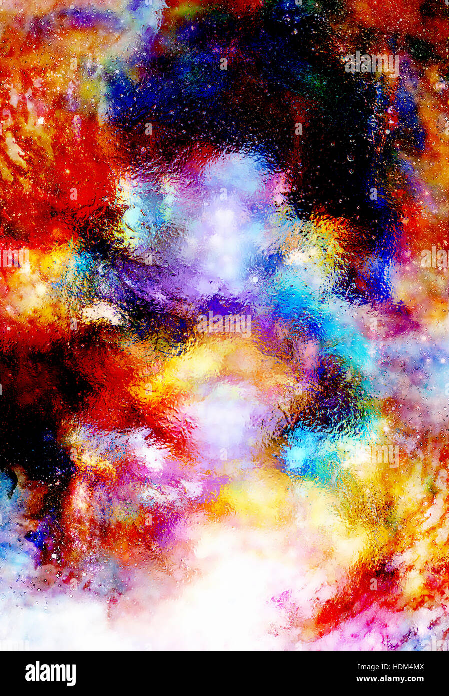 Cosmic space and stars, cosmic abstract background and glass effect ...