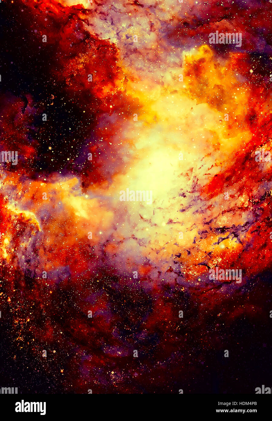 Cosmic space and stars, color cosmic abstract background. Fire effect in space Stock Photo - Alamy