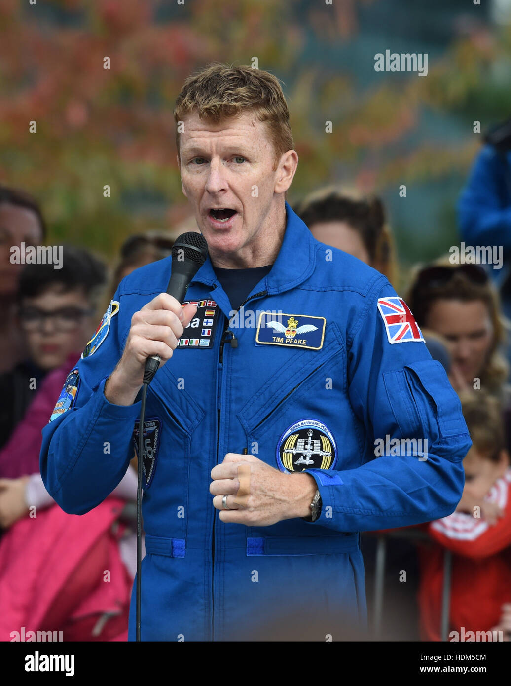 Astronaut Tim Peake seen chatting to fans at Media City in Manchester ...