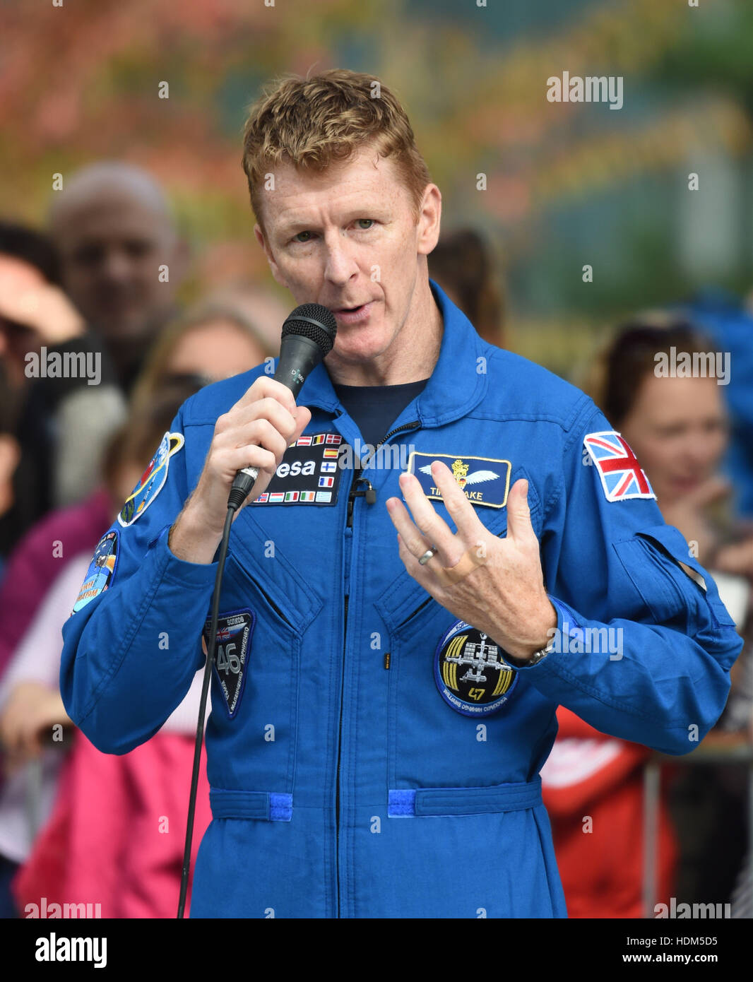 Astronaut Tim Peake seen chatting to fans at Media City in Manchester ...