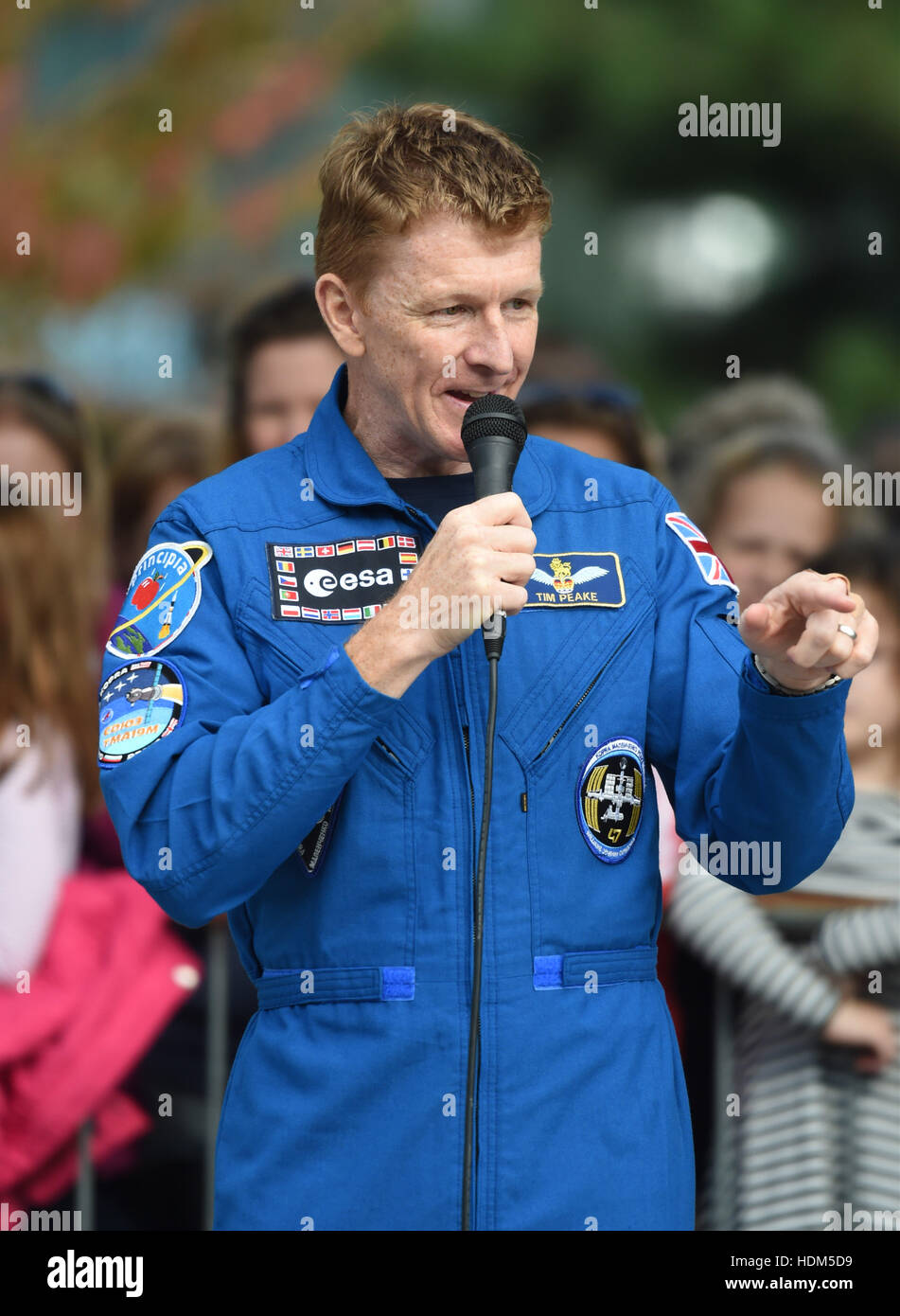 Astronaut Tim Peake seen chatting to fans at Media City in Manchester ...