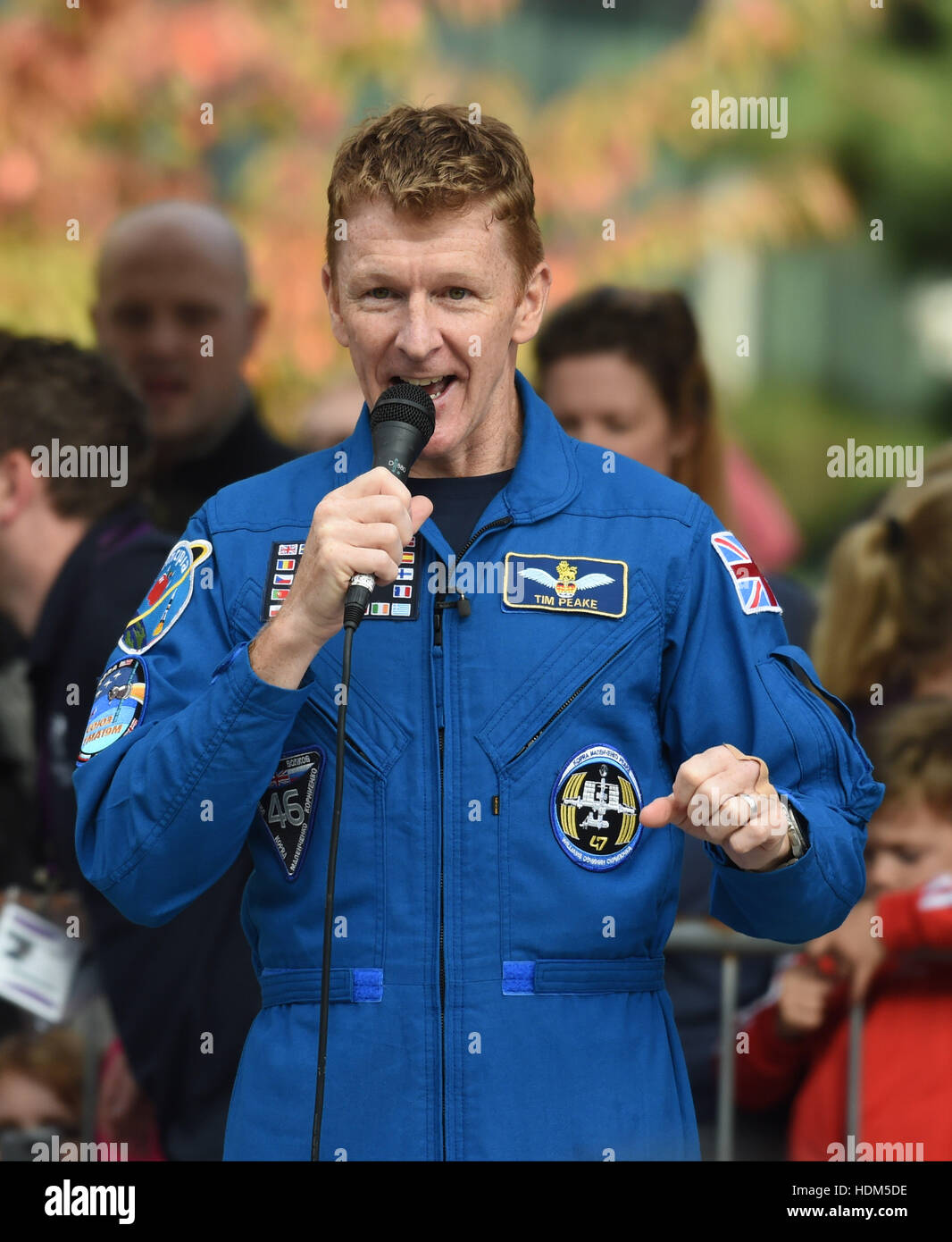 Astronaut Tim Peake seen chatting to fans at Media City in Manchester ...
