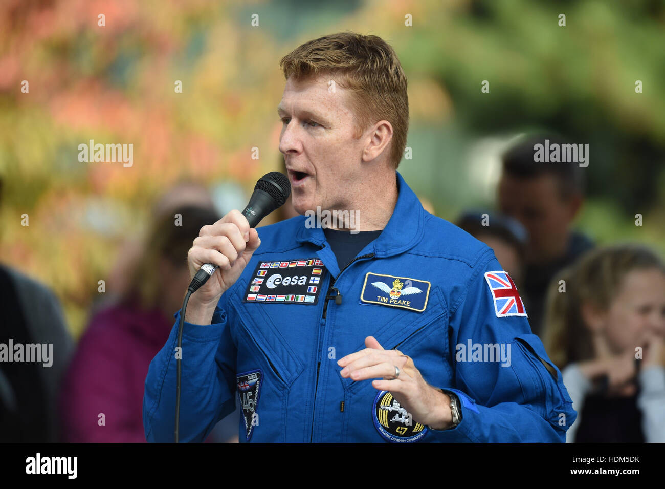 Astronaut Tim Peake seen chatting to fans at Media City in Manchester ...