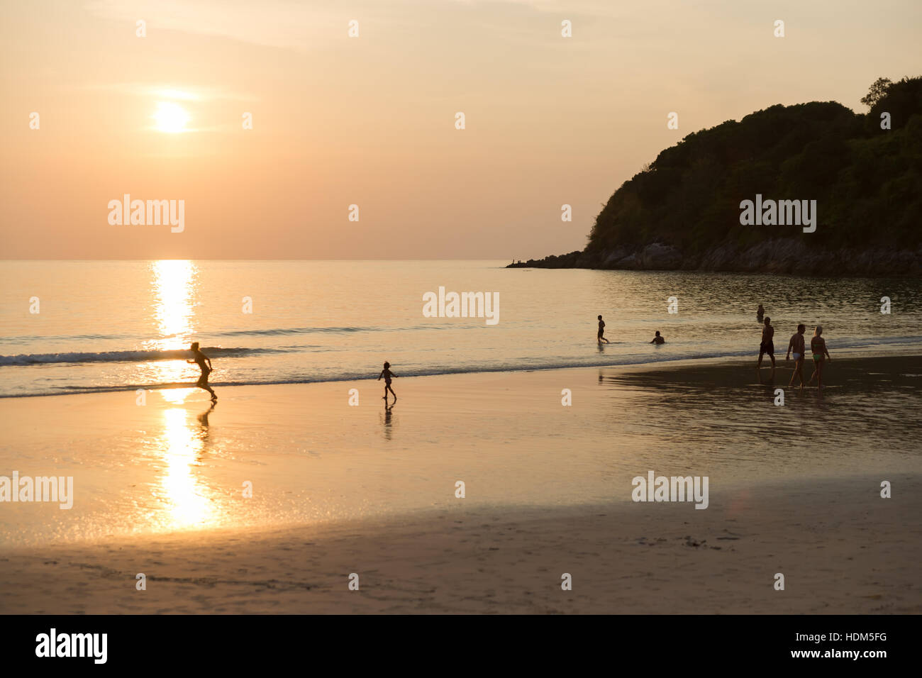 Sunset beach in Thailand, Phuket Stock Photo - Alamy