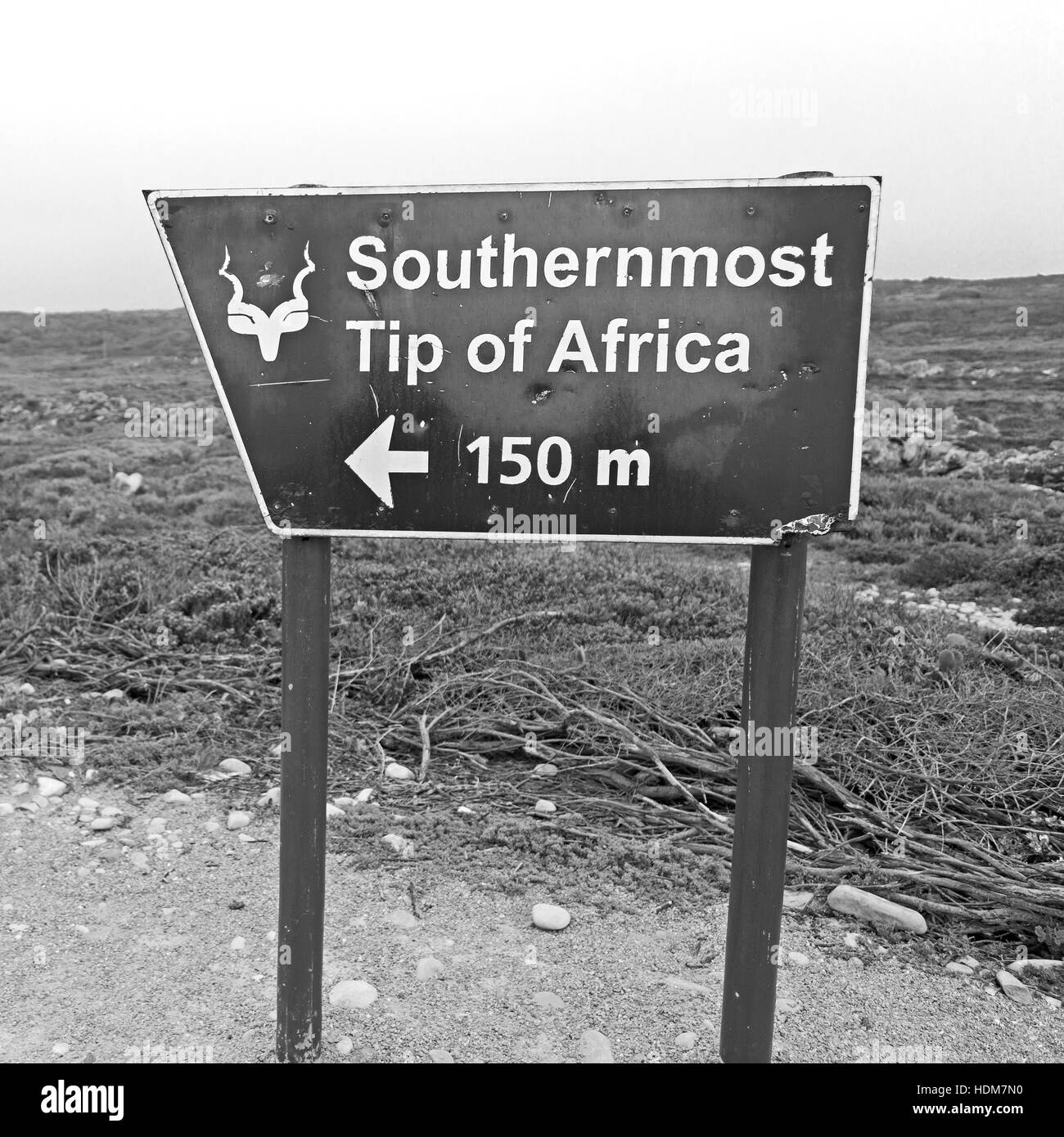 Southernmost point of africa Black and White Stock Photos & Images - Alamy