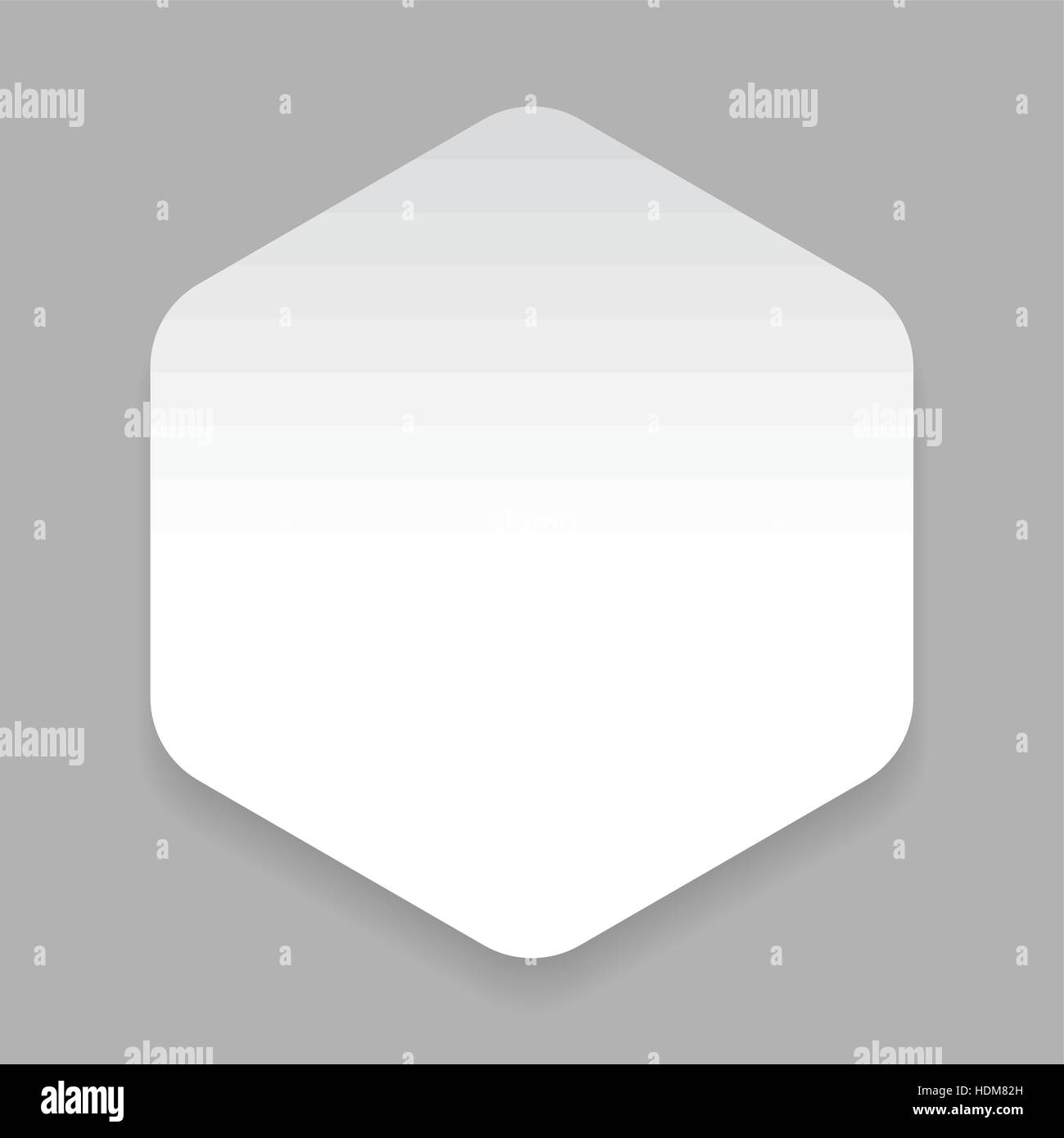 White paper sticker hexagon vector Stock Vector Image & Art - Alamy