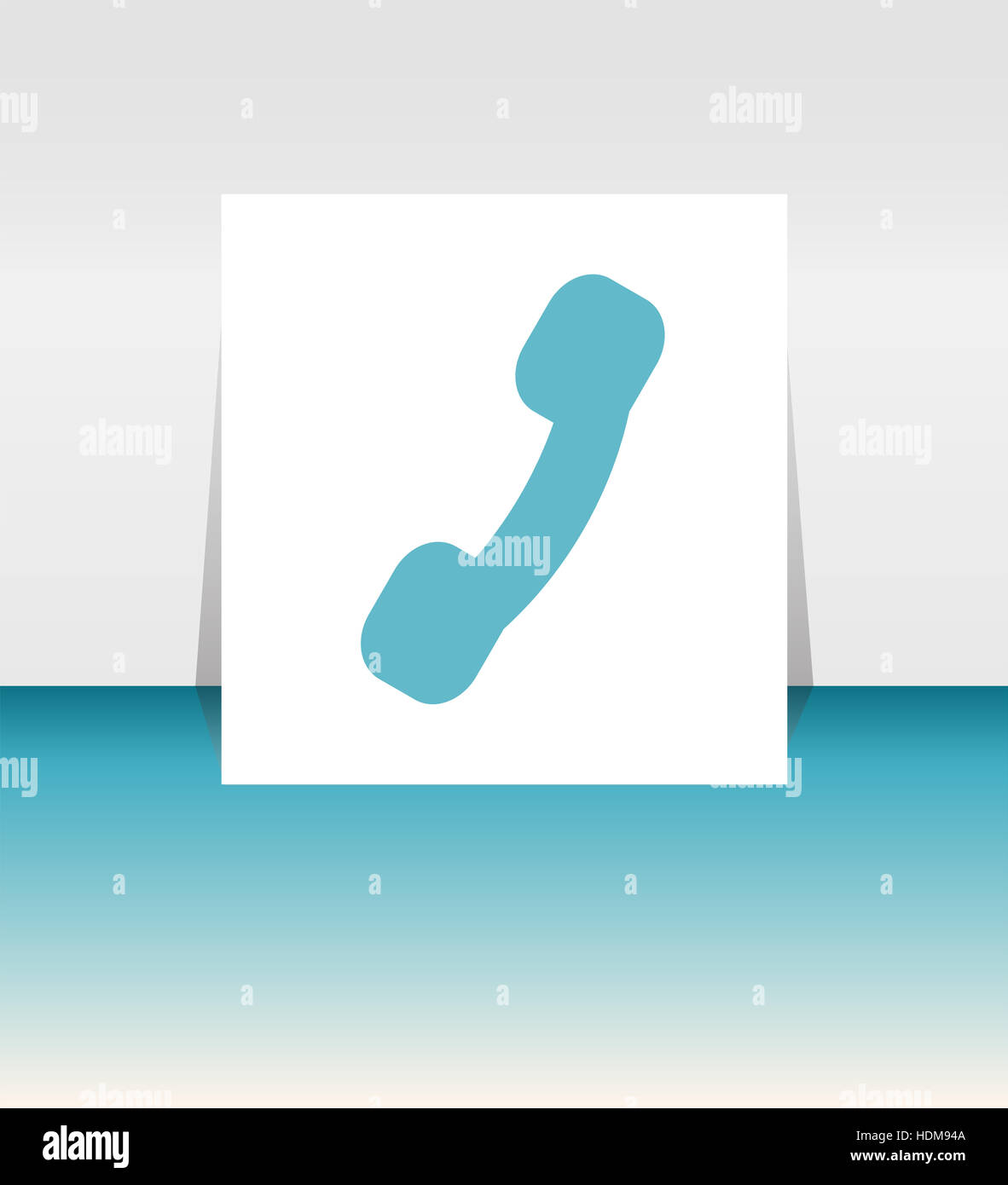 Blue Phone Icon Flat