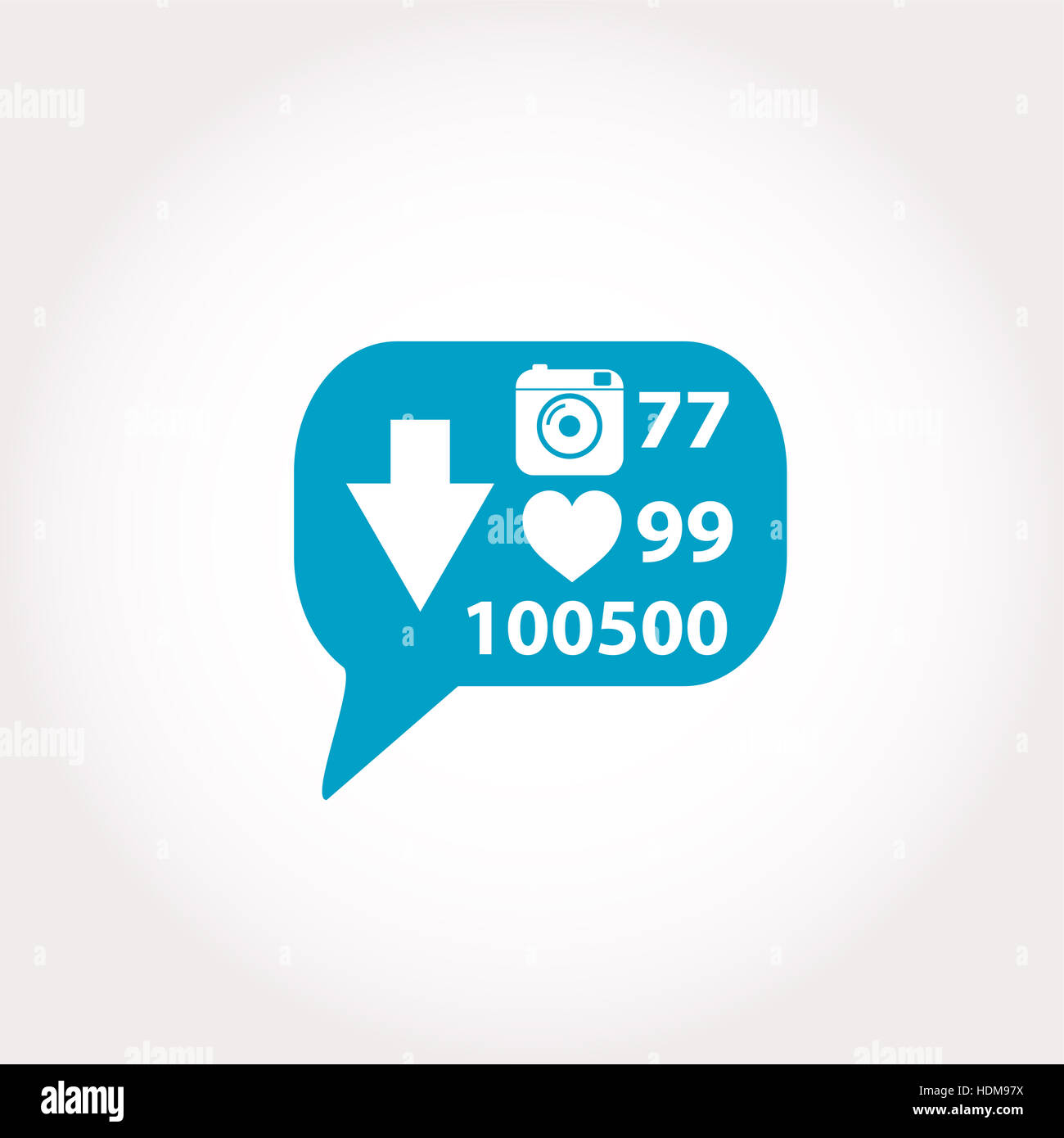 Like Counter Notification Icon, modern flat button, comment icons Stock ...