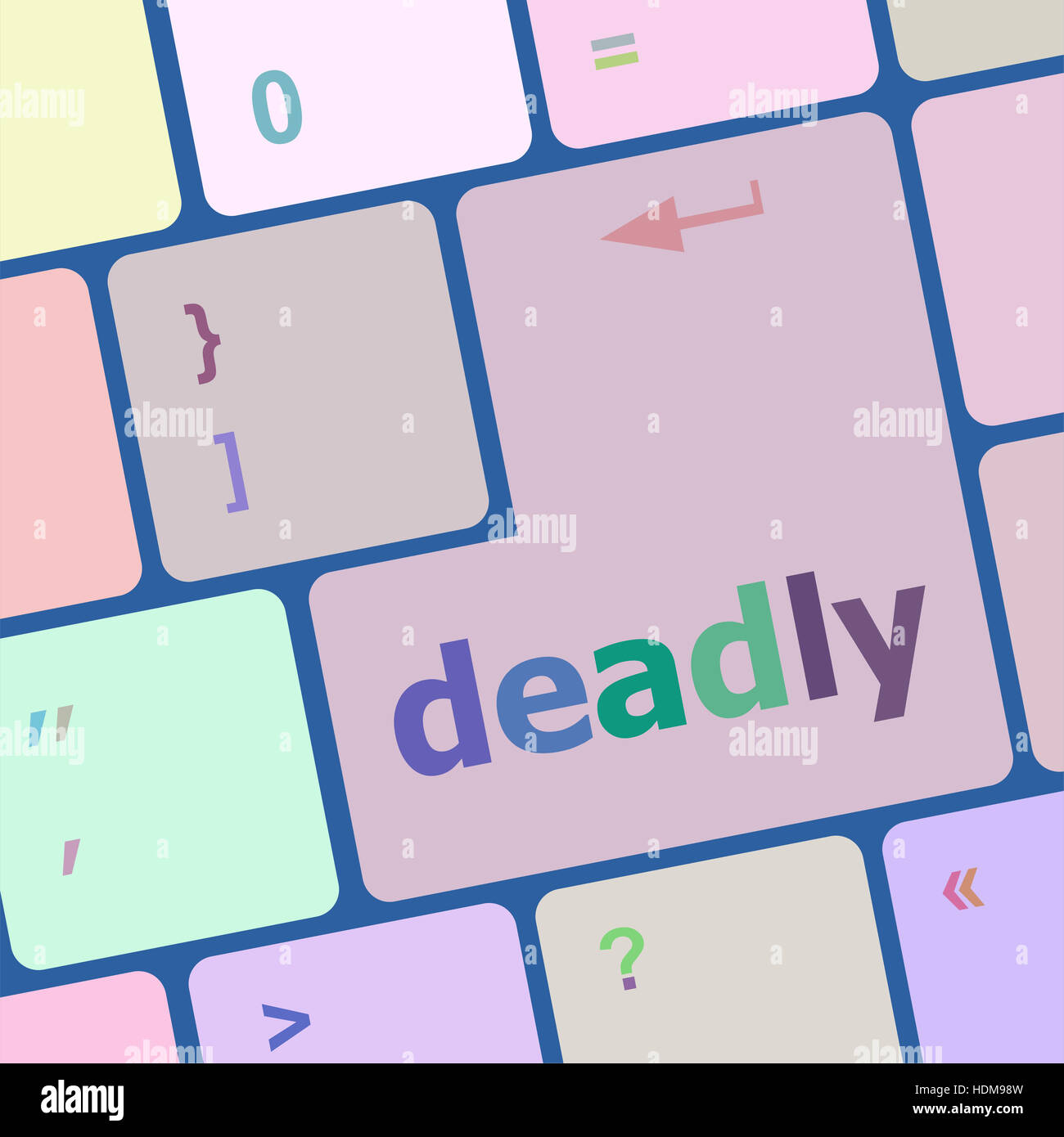 social concept: computer keyboard with word deadly Stock Photo - Alamy