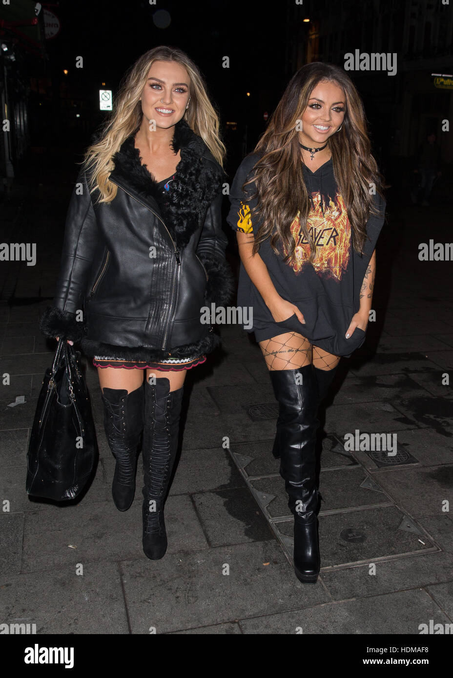 Little Mix pictured arriving at the Global House Featuring: Little Mix ...