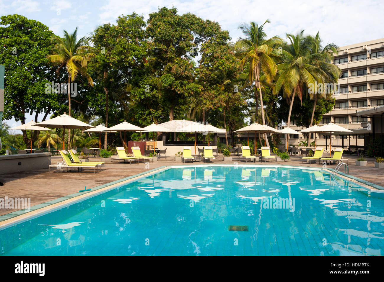Swimming pool of Radisson Blue Hotel in Freetown, Sierra Leone Stock ...
