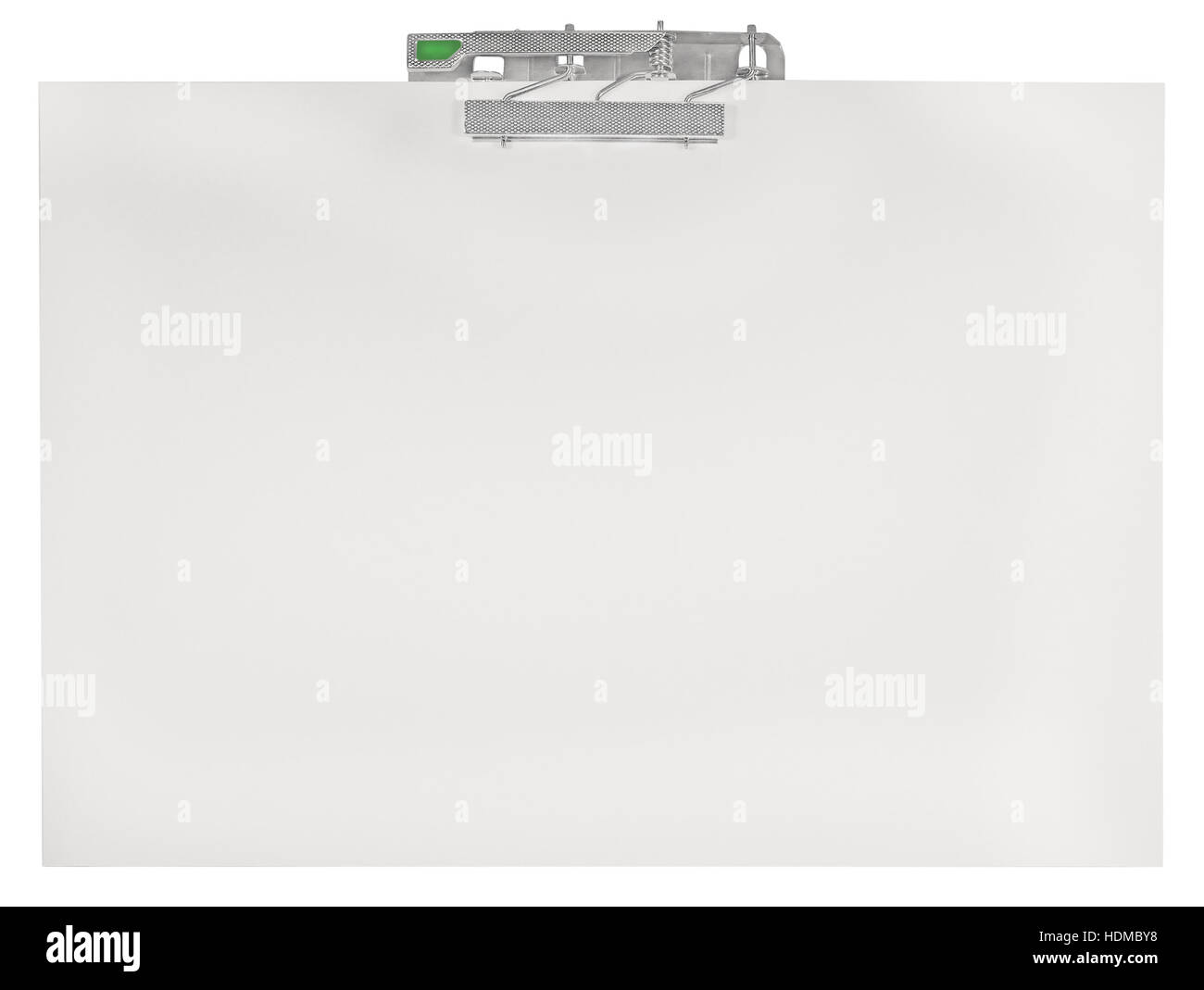 Horizontal clipboard, blank empty isolated white paper file copy space ...