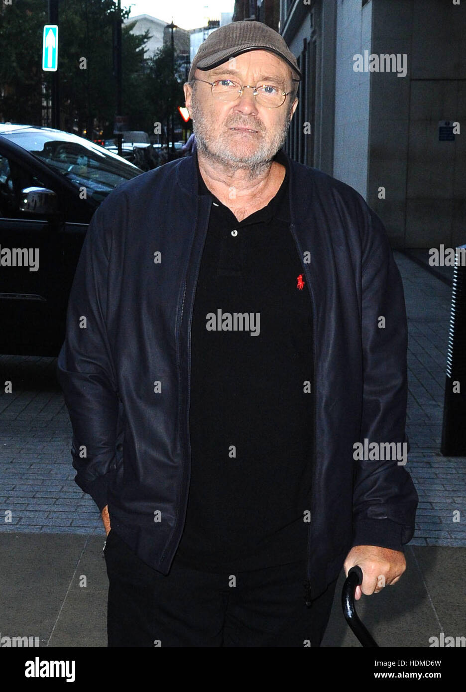 Phil Collins arrives at the BBC London studio headquarters for an ...