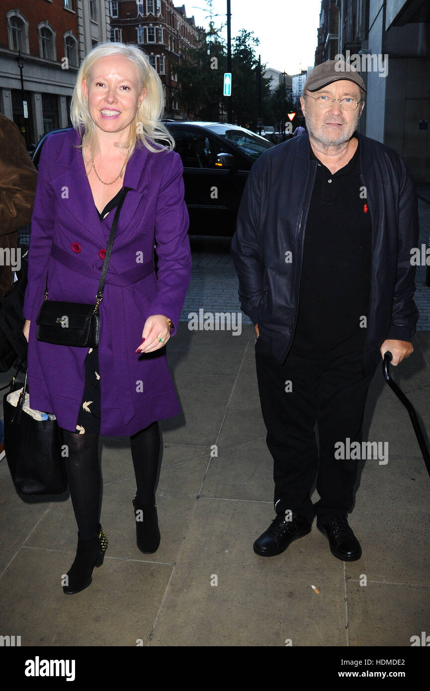 Phil Collins arrives at the BBC London studio headquarters for an ...