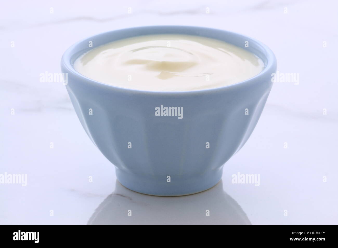Delicious, nutritious and healthy fresh plain yogurt on vintage italian ...