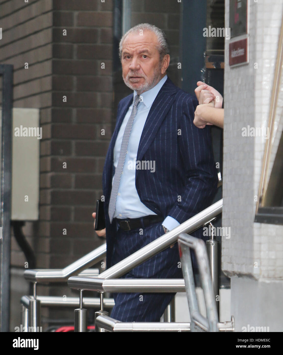 Alan Sugar outside ITV Studios Featuring: Alan Sugar Where: London ...