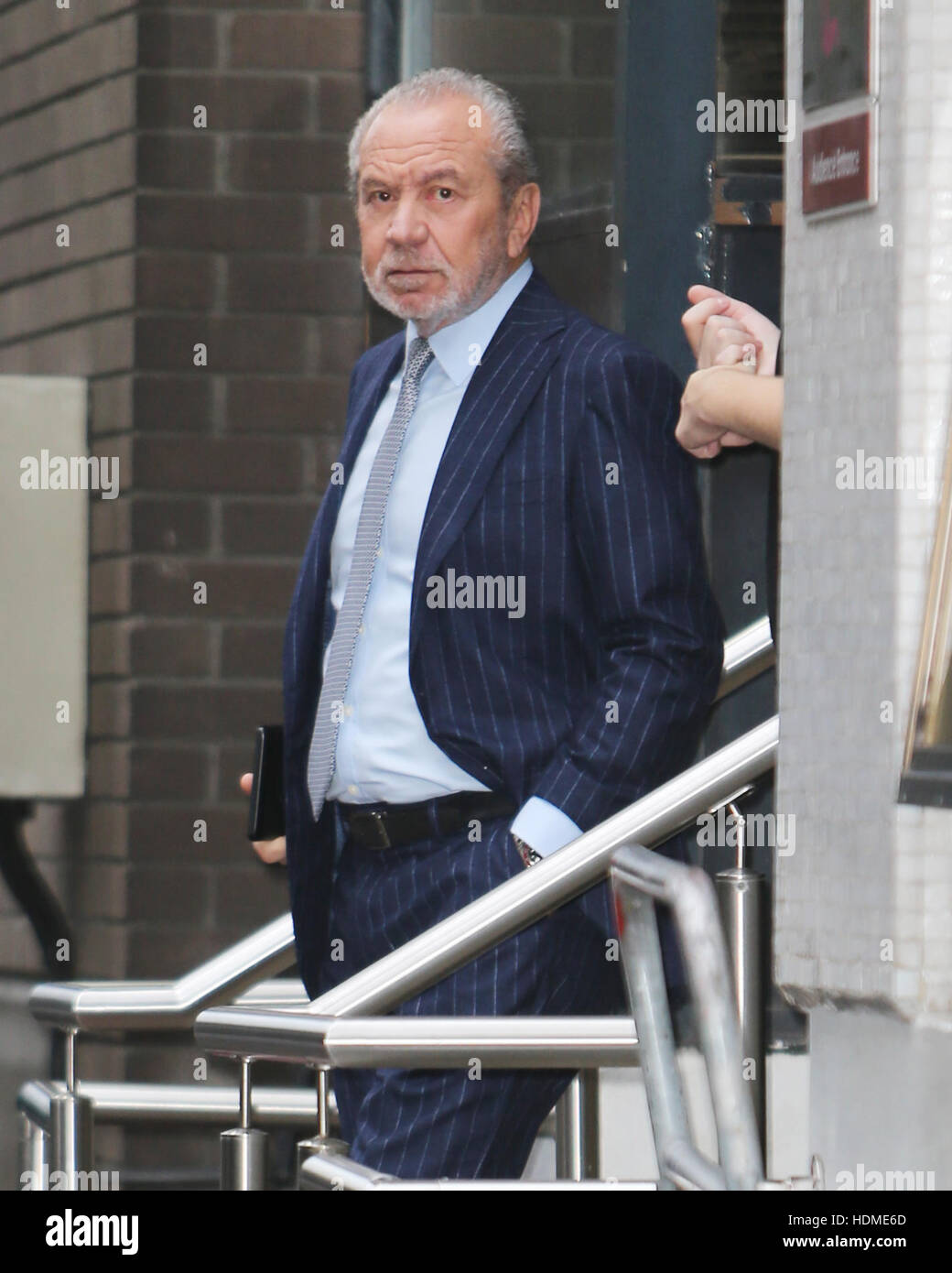 Alan Sugar outside ITV Studios Featuring: Alan Sugar Where: London ...
