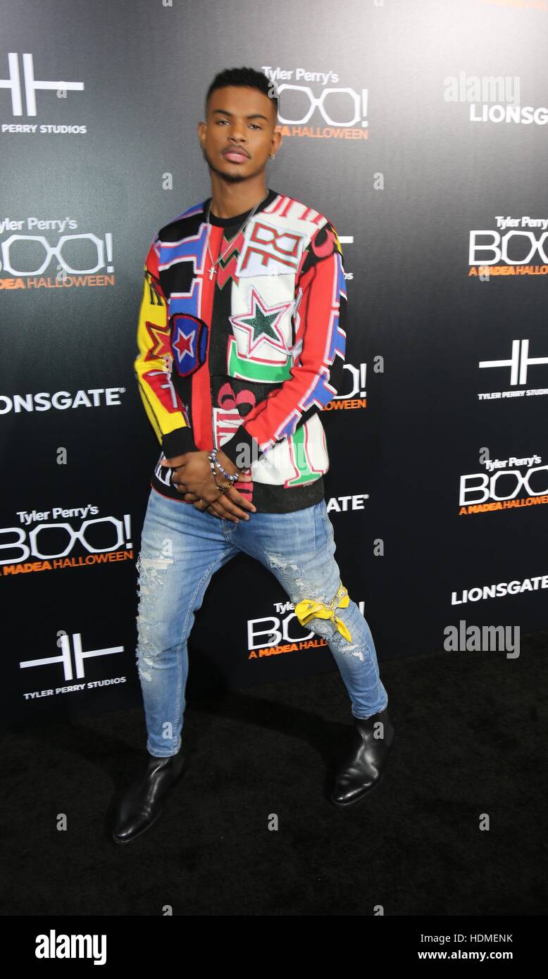 Trevor Jackson attending the premiere of 'Boo! A Madea Halloween' at ...