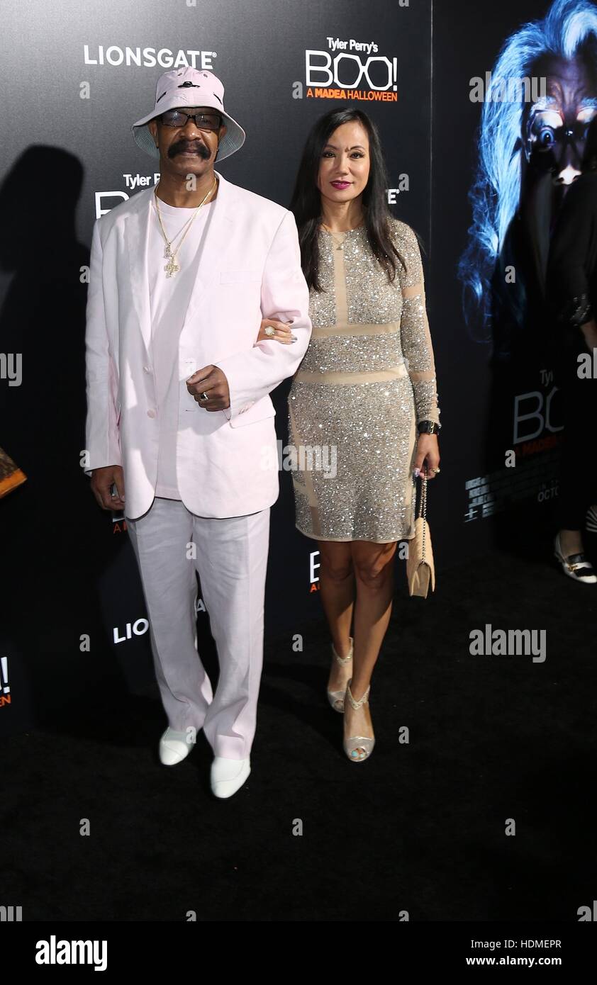 Dennis Graham and Melissa Rowland attending the premiere of 'Boo! A ...