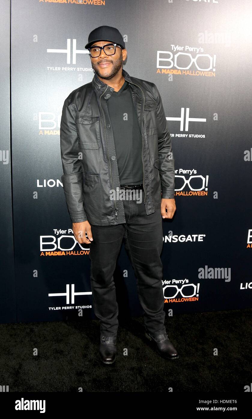 Tyler Perry attending the premiere of 'Boo! A Madea Halloween' at the ...
