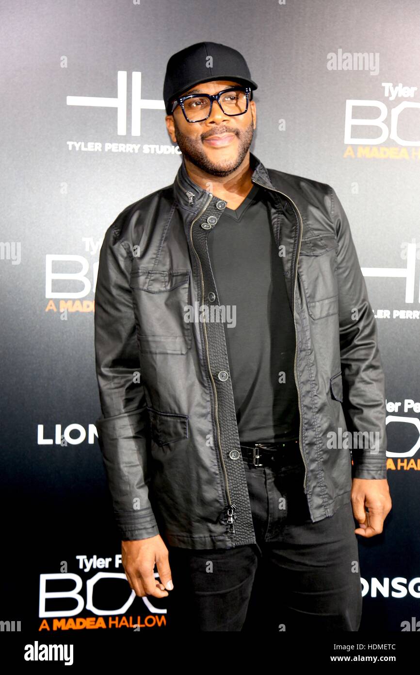 Tyler Perry attending the premiere of 'Boo! A Madea Halloween' at the ...