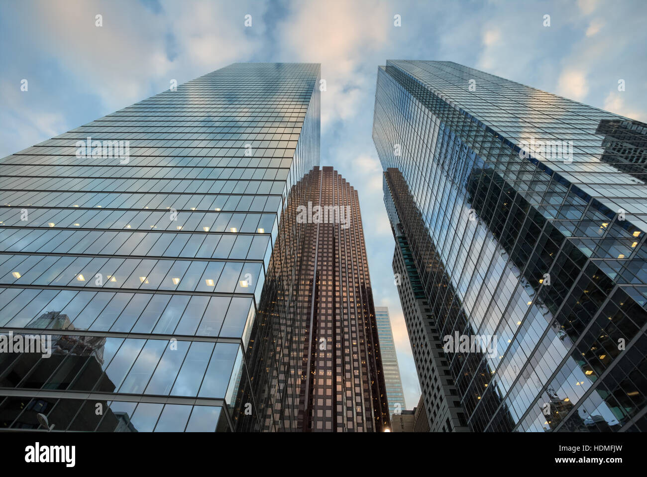 Modern High Rise Office Buildings in Financial District Stock Photo - Alamy