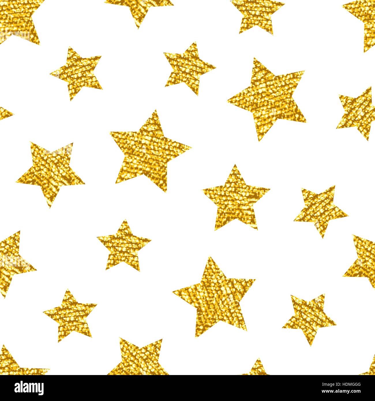Gold Glitter Stars Background