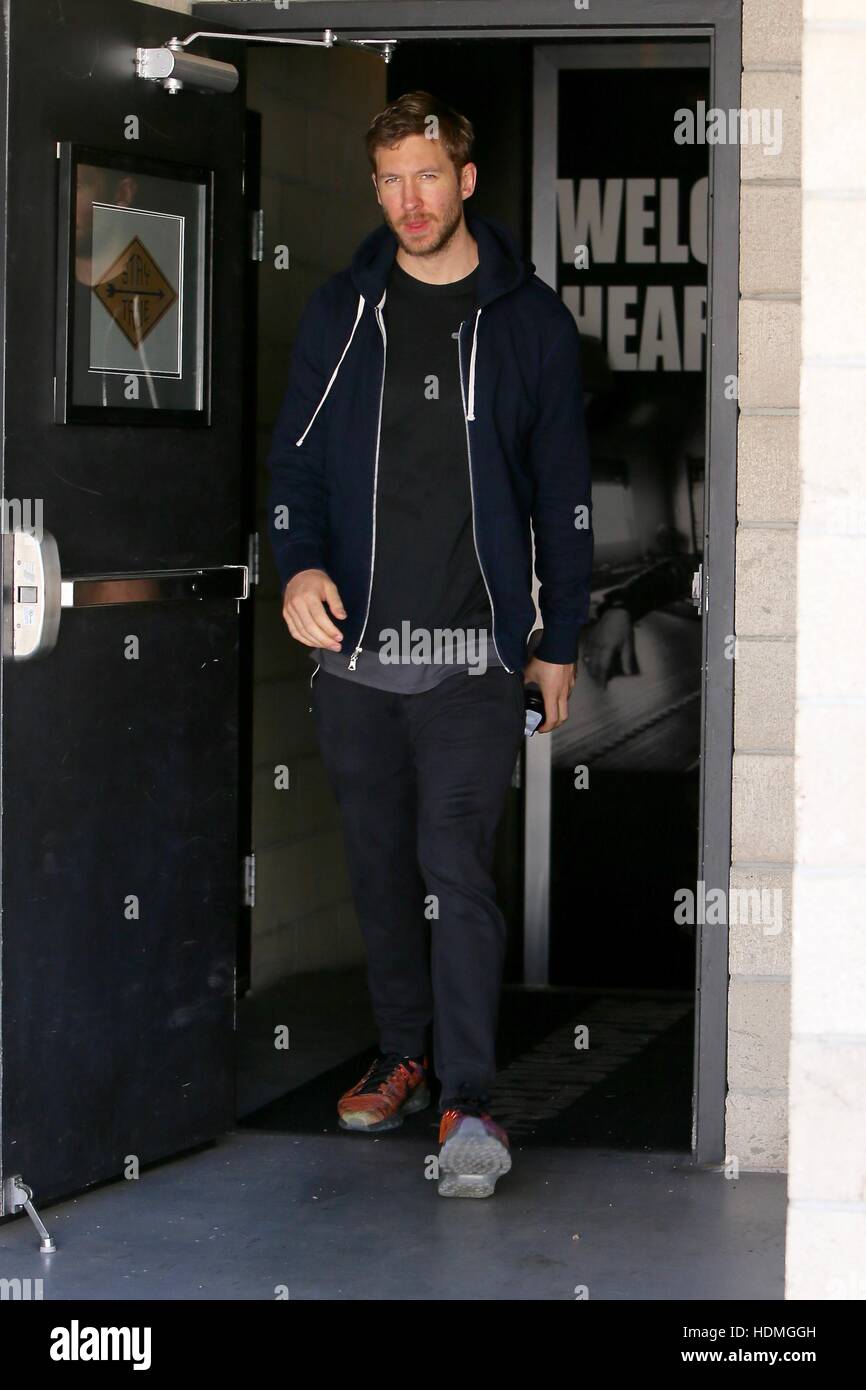 Calvin Harris seen leaving a gym after a workout Featuring: Calvin ...