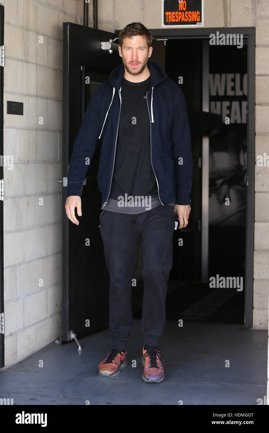 Calvin Harris seen leaving a gym after a workout Featuring: Calvin ...