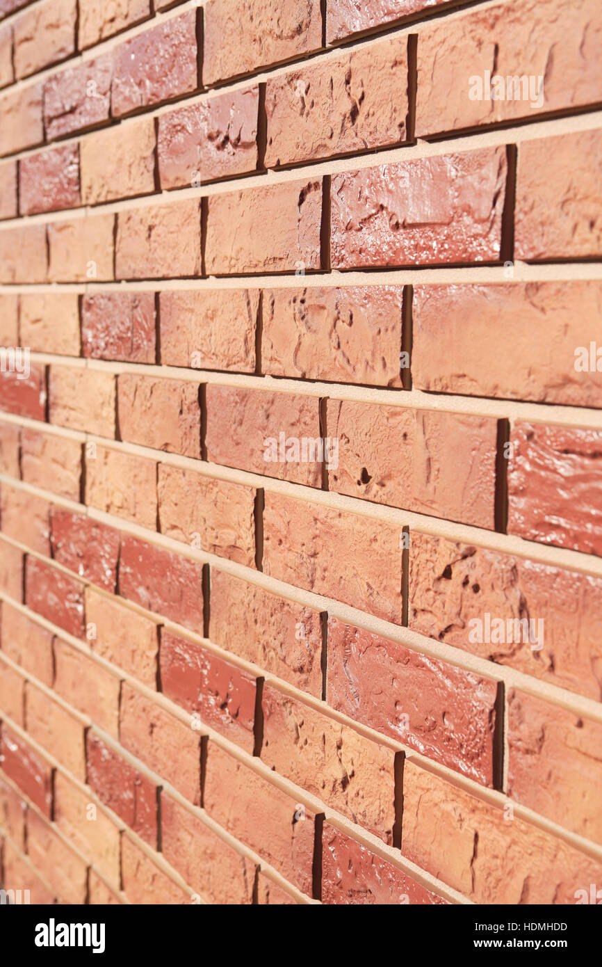 Closeup of brown brick wall. Nice background Stock Photo - Alamy
