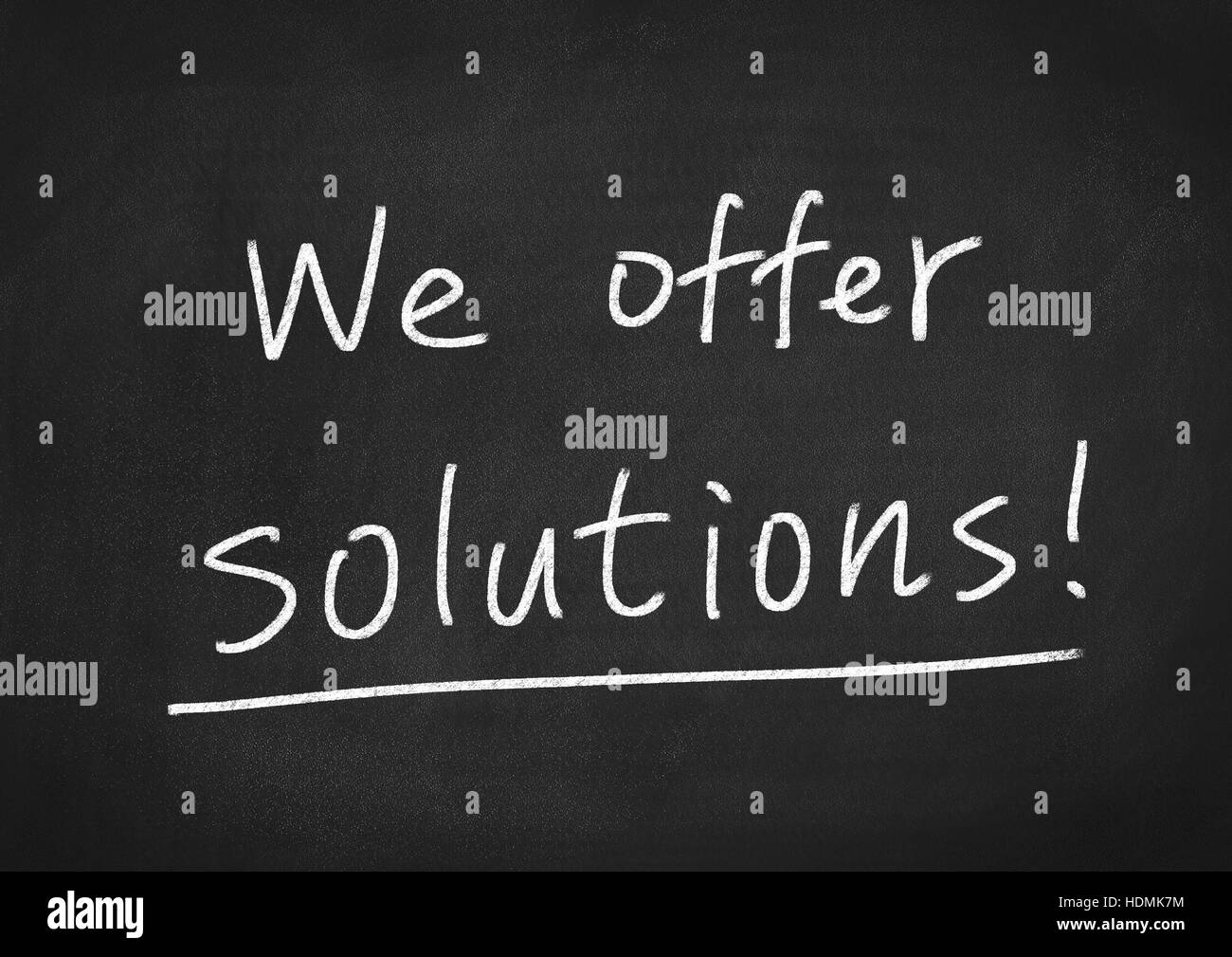 we offer solutions Stock Photo - Alamy