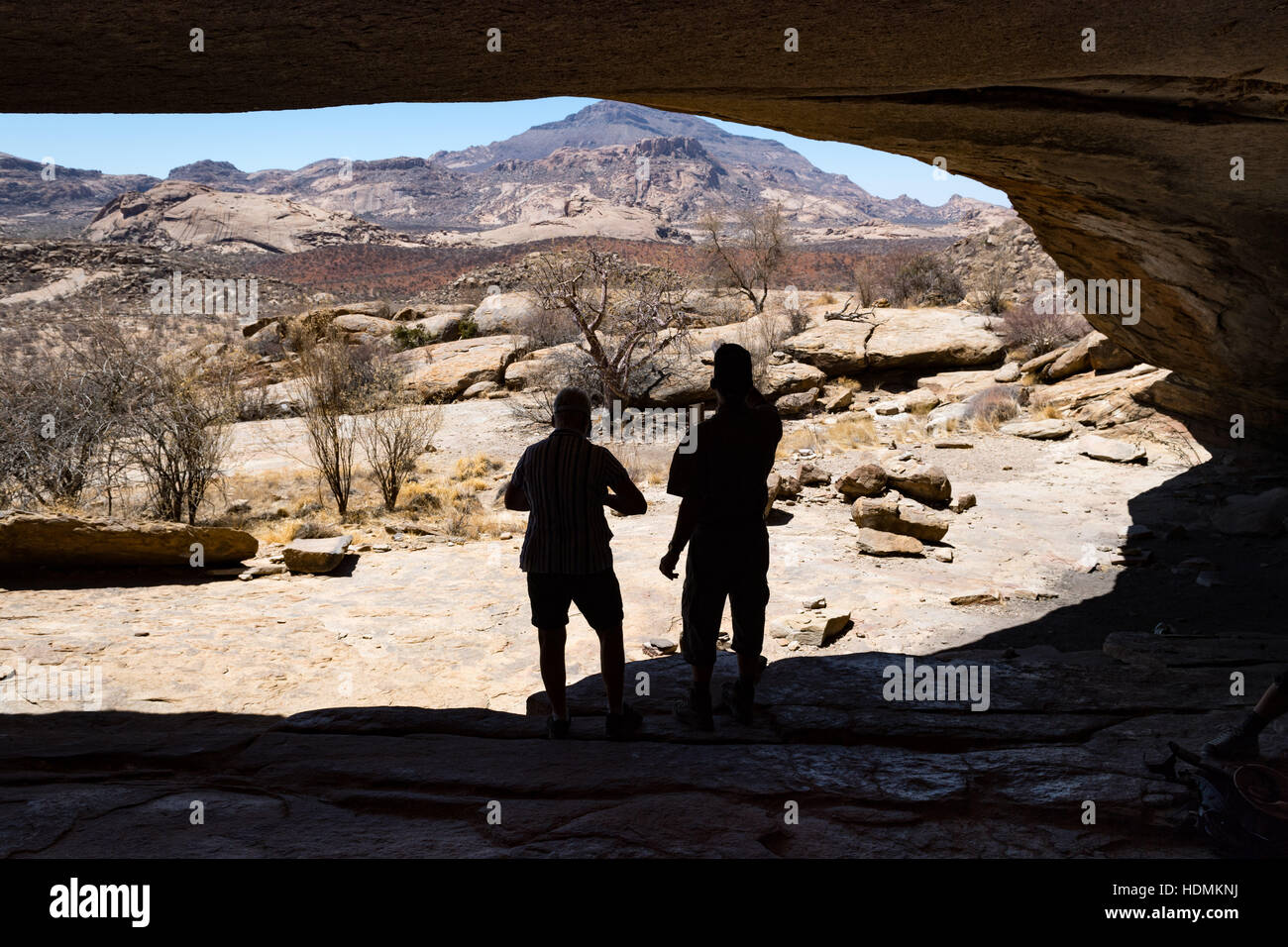 View of the Erongo Mountains from Phillip's Cave - home of many rock ...