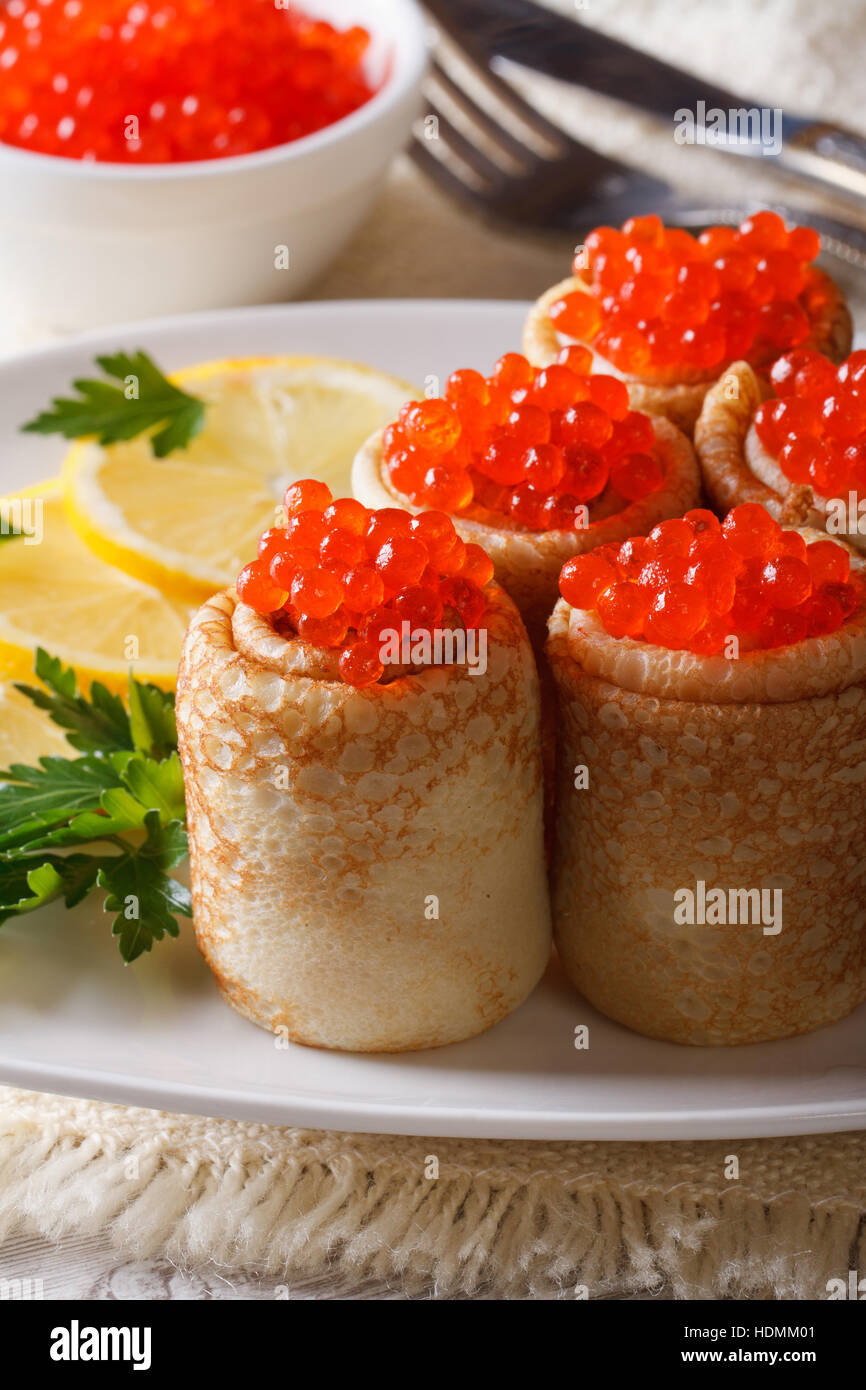 Blini rolls hi-res stock photography and images - Alamy