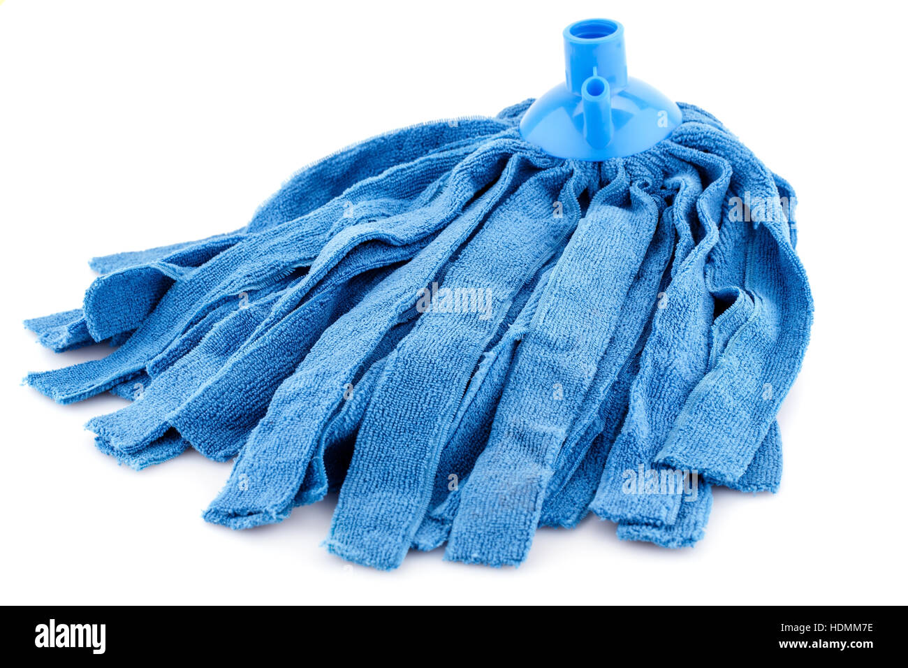 Blue mop isolated on white background Stock Photo - Alamy