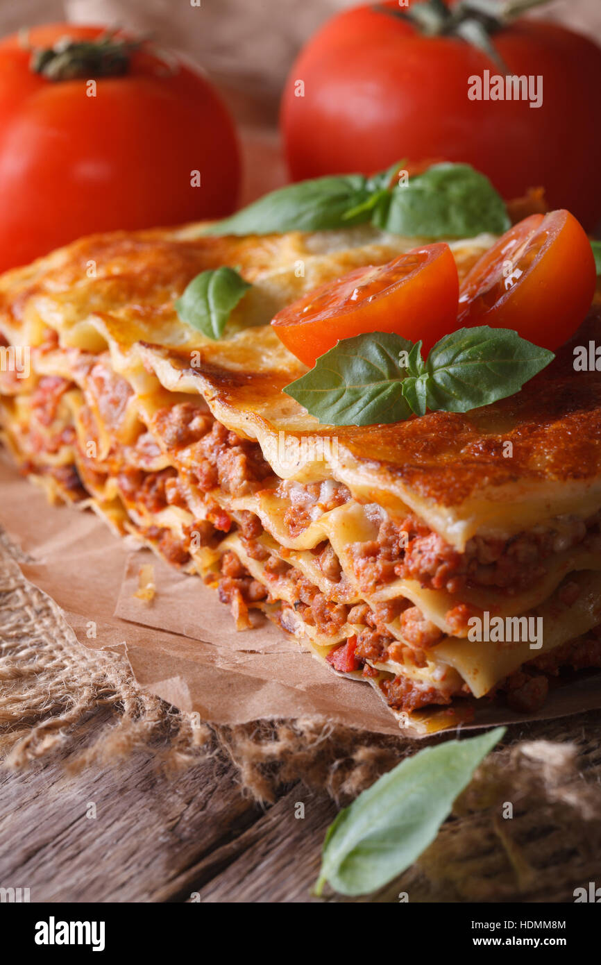 Meat sauce lasagne hi-res stock photography and images - Alamy